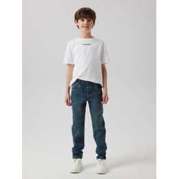 name it Jungen Slim-fit-Jeans "NKMRYAN SLIM SWE JEANS 5225-TH NOOS", blau, Gr. 176, leichte Abriebeffekte, Denim/Jeans, Obermaterial: 70% Baumwolle,