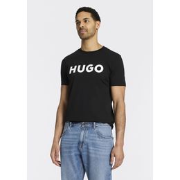Hugo Herren T-Shirt "Dulivio"schwarz002, Gr. XXL, unifarben, Single Jersey, Obermaterial: 100% Baumwolle, Shirts, Rundhalsausschnitt, Regular Fit,