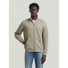 G-Star Raw Longpullover G-STAR "Premium Core Track Jacket Sweater", Herren, Gr. XL, elephant skin, Obermaterial: 55% Baumwolle, 45% Polyester, Pullover Longpullover