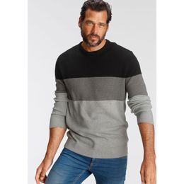 MAN'S WORLD MAN'S WORLD Herren Rundhalspullover "Bis Gr&ouml;&szlig;e 5 XL", bunt, Gr. XL, Feinstrick, Obermaterial: 75% Baumwolle, 25% Polyacryl, Pullover, mit