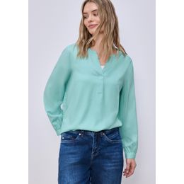 Street One Damen Langarmblusemisty mint, Gr. 34, unifarben, Stoff, 100% Viskose, Blusen, aus softer Viskose