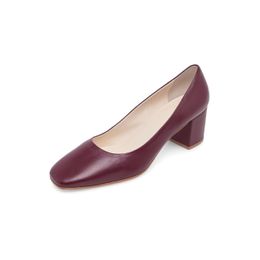 Henry Stevens Damen Pumps "Audrey P50 Businessschuh", Gr. 38, rot, Ziegennappa, Schuhe, High Heels Damen Leder handgefertigt, Damenpumps