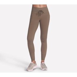 Skechers Damen Leggings "THE GOWALK RIB MIX JOGGER", grau, Gr. S, Obermaterial: 88% Nylon, 12% Elasthan, Hosen, mit Rippdetails am Bund und an den