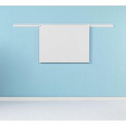 SMIT VISUAL Whiteboard f&uuml;r Doppel-Schienensystem, Stahlblech, emailliert, BxH 1200 x 900 mm