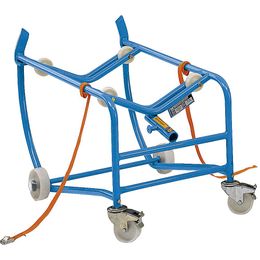 eurokraft pro Fasskipper f&uuml;r 200-Liter-Fass, Fassauflage mit 4 Kunststoffrollen, ohne &Ouml;lauffangwanne