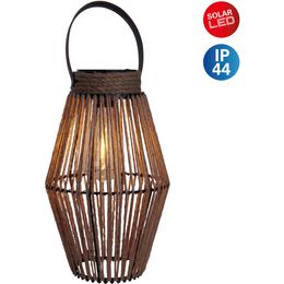 N&auml;ve LED Solarleuchte N&Auml;VE "Korbinian", beige (natur), B:18cm H:30cm L:18cm, Leuchten, Schnurbespannung, inkl. Lichtbulb mit LED, warmwei&szlig;es Licht, Henkel