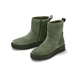 Tchibo - Veloursleder-Boots - Damen - Gr. 41 - dunkelgr&uuml;n