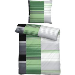 Bettw&auml;sche "260994", sturmgrau, B/L: 135cm x 200cm, 1 Stk., 1 Stk., Microfaser, B/L: 80cm x 80cm, 2, Microfaser, Obermaterial: 100% Polyester, CASTELL - MARKENBETTW&Auml;SCHE, Bettw&auml;sche, Bettw&auml;sche, Seersucker, b&uuml;gelfrei, pflegeleicht, Rei&szlig;verschluss, ganzj&auml;hrig