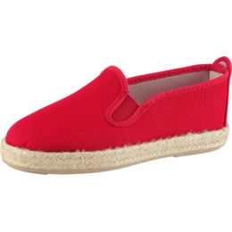 Damen Slipper aus Textil, Weite F rot, Gr&ouml;&szlig;e 36