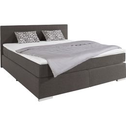 Boxspringbett COTTA "Simba", grau, L:209cm, Komplettbetten, Boxspringbett, Topseller wahlweise mit oder ohne Matratze und Topper bestellbar, Topseller