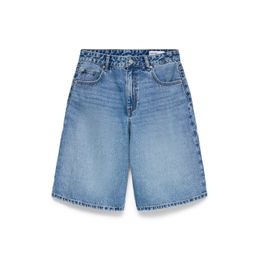 V&eacute;ro Moda Jeansshorts VERO MODA "VMRAILA MR DENIM JORTS NOOS", Damen, Gr. L, N-Gr, medium blau denim, Denim/Jeans, Obermaterial: 100% Baumwolle, unifarben, loose fit kurz, Jeans Jeansshorts, Baumwolle, loose fit