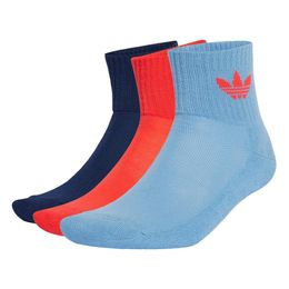adidas originals Socks 'Mid Crew 3 Pairs' female Blue, Red size 34-36