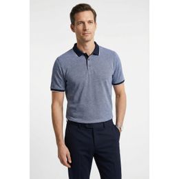 Poloshirt MARVELIS, Herren, Gr. L, blau (nachtblau), Obermaterial: 100% Baumwolle, regular fit normal, B&uuml;ndchen, Shirts, meliert, leicht tailliert