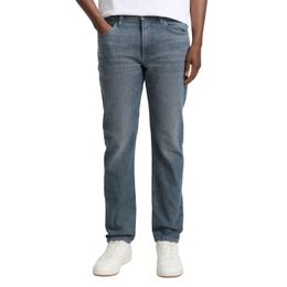 Tapered-fit-Jeans Tom Tailor Denim, Herren, Gr. 30, L&auml;nge 34, blau (mid stone blau grau denim), Denim/Jeans, Obermaterial: 98% Baumwolle, 2% Elasthan. Futter: 65% Polyester, 35% Baumwolle, unifarben, regular fit kn&ouml;chellang, Jeans, im Five-Pocket Style