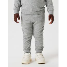 Sweathose name it "NMMVIMO SWE PANT BRU NOOS", Jungen, Gr. 92, N-Gr, grau (grau melange), Sweatware, Obermaterial: 60% Baumwolle, 40% Polyester, unifarben, regular fit normal, Hosen Sweathose