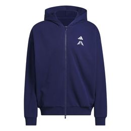 adidas Performance Athletic Zip-Up Hoodie 'Adidas x FARM Saccosh' male Blue size L