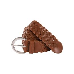 Flechtg&uuml;rtel Tom Tailor "TTLISA", Damen, Gr. 11,5, braun (cognac, hellbraun), Rindsleder, unifarben, G&uuml;rtel Flechtg&uuml;rtel, 4 cm breiter Dameng&uuml;rtel, Flechtlederg&uuml;rtel, modisches Must-Have