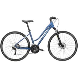 Crossrad KROSS "KROSS Crossbike Evado 6.0 28" blau 27 G&auml;nge" Gr. 48, blau (blau, schwarz), Fahrr&auml;der, Damen, 48cm, 28 Zoll (71,12cm) hinten: 28 Zoll (71,12cm), Crossrad