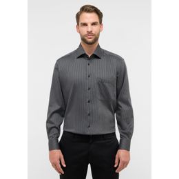 Langarmhemd Eterna "COMFORT FIT", Herren, Gr. 40, Normalgr&ouml;&szlig;en, grau (anthrazit), 100% Baumwolle, normal, Manschette, Hemden Langarmhemd, NON IRON (b&uuml;gelfrei)