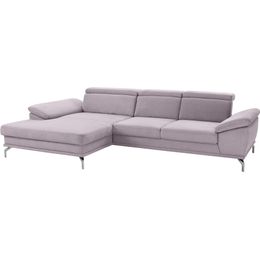 Sit & More Ecksofa SIT & MORE "Scorpio L-Form", grau, B:311cm H:85cm T:181cm, Sofas, Ecksofa, inklusive Sitztiefenverstellung, wahlweise mit Kopfverstellung