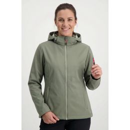 Softshelljacke CMP, Damen, Gr. 48, avocado, Softshell, Obermaterial: 100% Polyester. Futter: 100% Polyester, hoch geschlossener Ausschnitt, eingefasste Kante, Jacken Softshelljacke