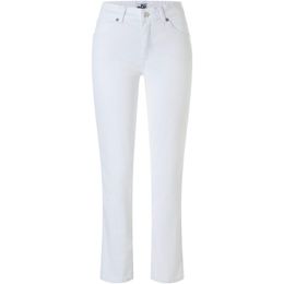 Stretch-Jeans MAC "Melanie", Damen, Gr. 46, L&auml;nge 34, wei&szlig;, Denim/Jeans, Obermaterial: 88% Baumwolle, 8% Elastomultiester, 4% Elasthan, figurbetont lang, Jeans Stretch-Jeans, Gerade geschnitten