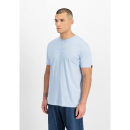 T-Shirt Alpha Industries "Foam ML T-Shirt", Herren, Gr. XL, artic blau, Obermaterial: 100% Baumwolle, Shirts T-Shirt