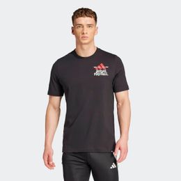 Trainingsshirt adidas Performance "GRAPHIC", Herren, Gr. S, schwarz, Obermaterial: 100% Baumwolle, Shirts Trainingsshirt, sportlicher Stil, mit Fu&szlig;ballgrafiken, aus Baumwolle, pflegeleicht