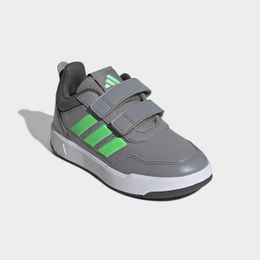 Sneaker adidas Sportswear "TENSAUR SPORT 3.0 CF K", M&auml;dchen, Gr. 31, grau three, lime burst, grau five, Synthetik, Textil, Schuhe Sneaker, mit Klettverschluss, f&uuml;r Kinder & Jugendliche