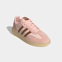 Sneaker adidas Sportswear "BARREDA DECODE", Damen, Gr. 39, blush pink, dusky bronze, ice gold metallic, Leder, Textil, Schuhe Sneaker, inspiriert vom Design des adidas Handball Spezial