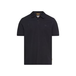Poloshirt Camel Active, Herren, Gr. S, schwarz navy, Piqu&eacute;, Obermaterial: 100% Baumwolle, bestickt, unifarben, normal h&uuml;ftbedeckend, Rundhals, B&uuml;ndchen, Shirts Poloshirt, mit Stickerei auf der Brust