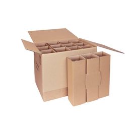 BB-Verpackungen | 10 x Flaschenversandkarton 12er mit PTZ-Zulassung DHL und UPS