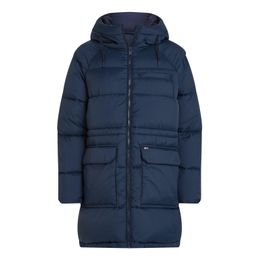 Steppjacke Tommy Jeans "TJW MIDI ASPEN PUFFER", Damen, Gr. XL (42), blau (schwarz night navy), Web, Obermaterial: 100% Polyamid. Futter: 100% Polyester. Wattierung: 100% Polyester, unifarben, normal h&uuml;ftbedeckend, Jacken Steppjacke, mit Logostickerei