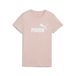 T-Shirt Puma "ESS NO. 1 LOGO TEE (S)", Damen, Gr. S, rosa (rose quartz), Jersey, Obermaterial: 100% Baumwolle, bedruckt, regular fit normal, Rundhals, Shirts T-Shirt, Regular Fit, Kurzarm, Rundhalsausschnitt