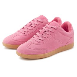 Sneaker ELBSAND "Freizeitschuh, Ledersneaker, Schn&uuml;rschuh", Herren, Gr. 37, pink, Obermaterial: 93% Rindsleder, 7% Lederimitat. Decksohle: 100% Textilmaterial. Futter: 100% Polyester. Laufsohle: 100% Synthetik, Veloursleder, Schuhe Sneaker, Retro Sneaker, Lederschuh, Schn&uuml;rhalbschuh aus Leder Unisex, Topseller