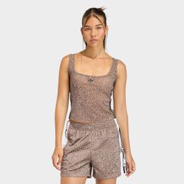 Tanktop adidas originals "AOP", Damen, Gr. M, earth strata, stone khaki, Obermaterial: 82% Polyester, 18% Elasthan, Tops Tanktop