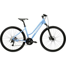 Crossrad KROSS "Evado 3.0" Gr. 48, blau (blau, schwarz), Fahrr&auml;der, Damen, 48cm, 28 Zoll (71,12cm) hinten: 28 Zoll (71,12cm), Crossrad