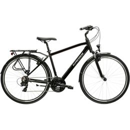 Trekkingrad KROSS "Trans 1.0" Gr. 53, schwarz (schwarz, schwarz), Fahrr&auml;der, Herren, 53cm, 28 Zoll (71,12cm) hinten: 28 Zoll (71,12cm), Trekkingrad