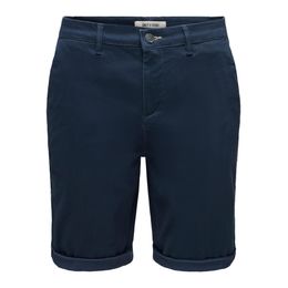 Only & Sons Shorts ONLY & SONS "ONSSAUL 0573 SHORTS NOOS", Damen, Gr. XL, N-Gr, blau nights, Web, Obermaterial: 98% Baumwolle, 2% Elasthan, unifarben, regular fit normal, Hosen Shorts