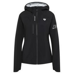 Regenjacke Ziener "NEHLE-Z", Damen, Gr. 44, schwarz, Obermaterial: 100% Polyester, Jacken Regenjacke