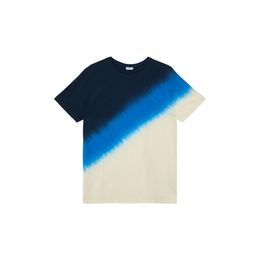 T-Shirt s.Oliver JUNIOR, M&auml;dchen, Gr. 134/140, navy ecru, Jersey, Obermaterial: 100% Baumwolle, bedruckt, regular fit normal, Rundhals, abgesteppte Kante, Shirts T-Shirt, Regular Fit, Batik-Look