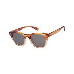 Sonnenbrille Superdry "Modell 996100", Herren, braun transparent, gemustert, leicht transparent, Sonnenbrillen Sonnenbrille, Form Karree/Eckig, Logoschriftzug auf B&uuml;gel, Kunststofffassung