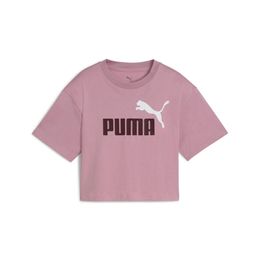 T-Shirt Puma "ESS 2 COLOR NO. 1 LOGO SHORT LENGTH TEE G", M&auml;dchen, Gr. 176, rosa (poised pink), Jersey, Obermaterial: 100% Baumwolle, bedruckt, relaxed fit kurz, Rundhals, Shirts T-Shirt, f&uuml;r Jugendliche, lockere Passform, Kurzarm