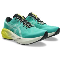Laufschuh asics "NOVABLAST 5 TR", Gr. 44, aurora gr&uuml;n, light dust, Synthetik, Schuhe Laufschuh