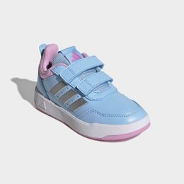 Sneaker adidas Sportswear "TENSAUR SPORT 3.0 CF K", M&auml;dchen, Gr. 34, clear sky, silber metallic, bliss lila, Synthetik, Textil, Schuhe Sneaker, mit Klettverschluss, f&uuml;r Kinder & Jugendliche