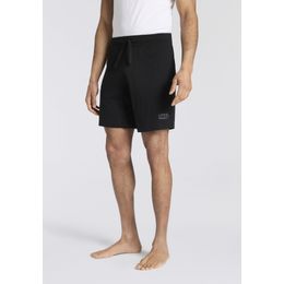 Shorts HUGO UNDERWEAR "SPRAY", Herren, Gr. S (48), N-Gr, schwarz 001, Jersey, Obermaterial: 100% Baumwolle, unifarben, kurz, Hosen Shorts, mit Tunnelzug