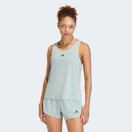 Tanktop adidas Performance "TRAIN ESSENTIALS MINIMAL BRANDING RACERBACK", Damen, Gr. M, wonder sage, Obermaterial: 70% Polyester, 30% Viskose, Rundhals, Tops Tanktop