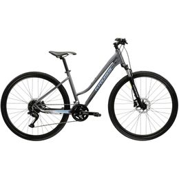Crossrad KROSS "Evado 5.0" Gr. 48, grau (grau, schwarz), Fahrr&auml;der, Damen, 48cm, 28 Zoll (71,12cm) hinten: 28 Zoll (71,12cm), Crossrad