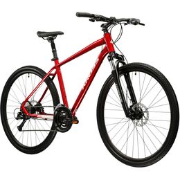 Crossrad KROSS "Evado 4.0" Gr. 53, rot (rot, schwarz), Fahrr&auml;der, Herren, 53cm, 28 Zoll (71,12cm) hinten: 28 Zoll (71,12cm), Crossrad