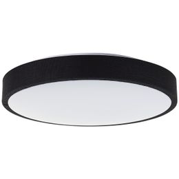 Brilliant LED Deckenleuchte "Filiz", schwarz (schwarz, wei&szlig;), &Oslash; 38cm H: 8cm, 1 Stk., Leuchten, Textil, &Oslash; 39 cm, 24 W, 2400 lm, 3000 K, 3-Stufen dimmbar, LED Deckenleuchte